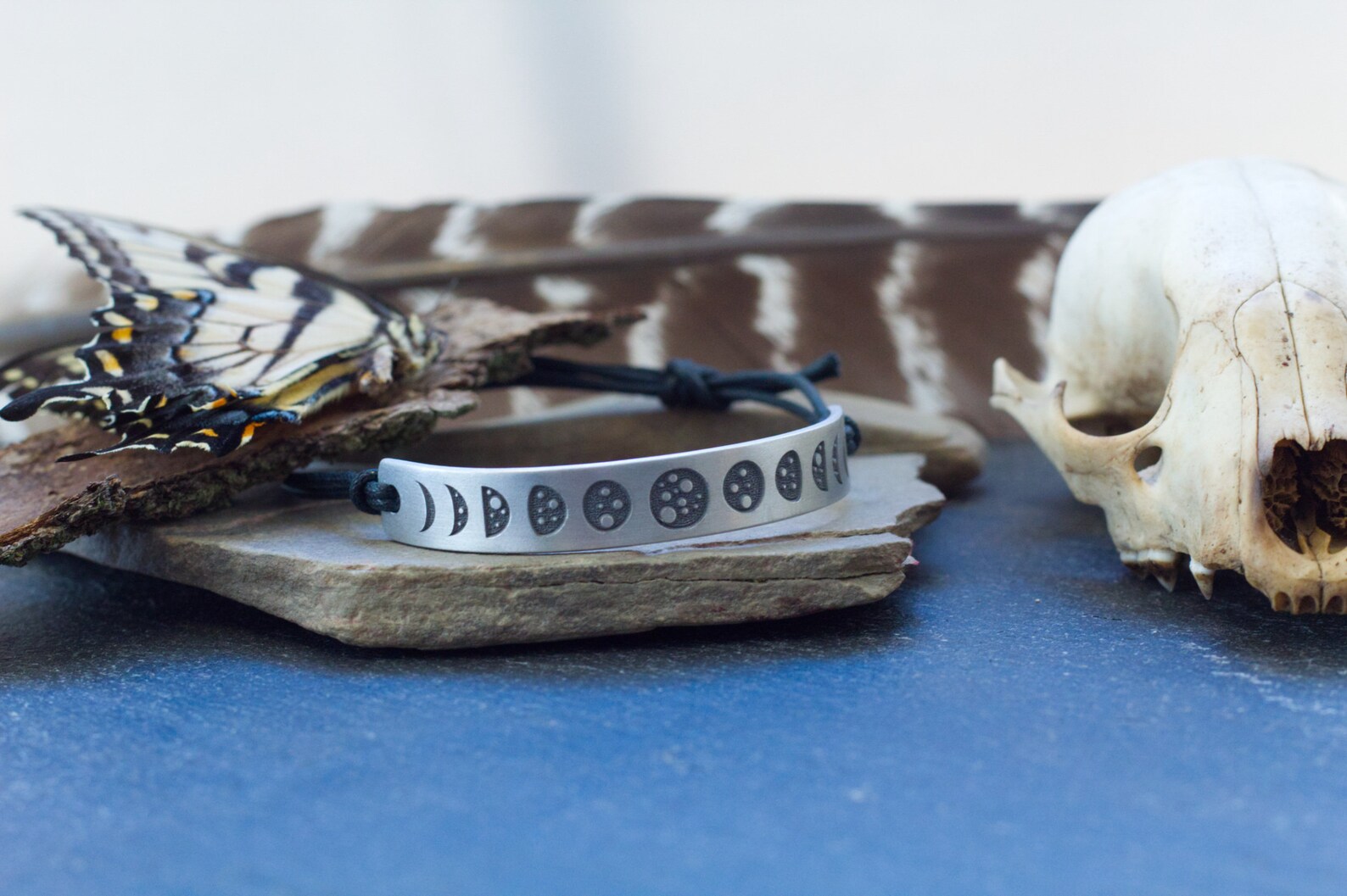 Moon Phases Bracelet Phases of the Moon Jewelry Sliding - Etsy