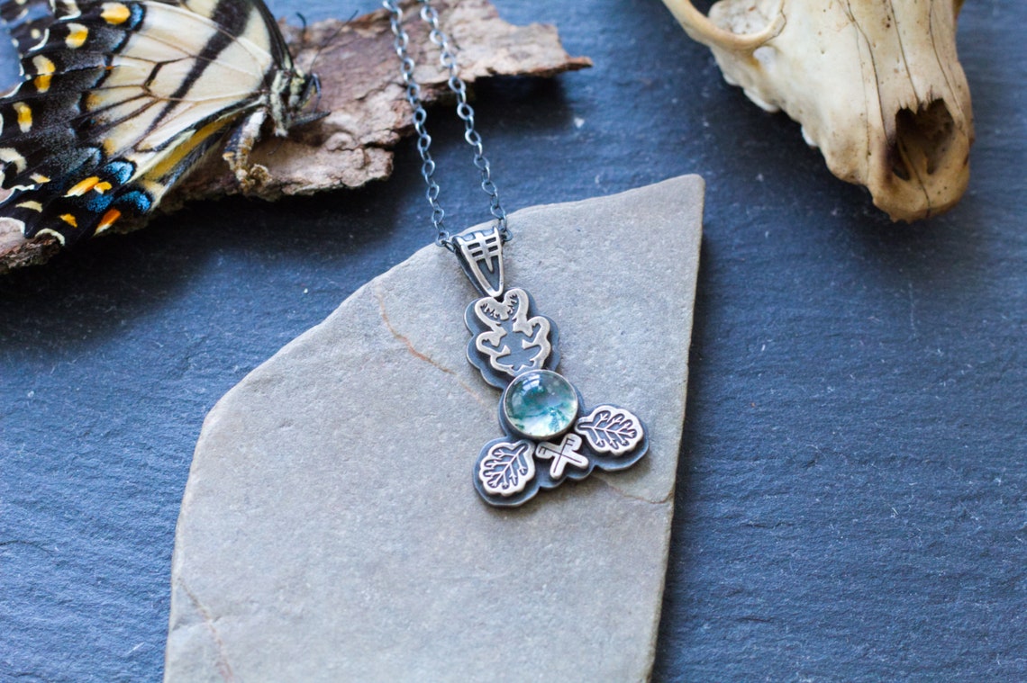 Horned God - Shaman Necklace - Cernunnos Pendant - Bindrune - Bind Rune ...