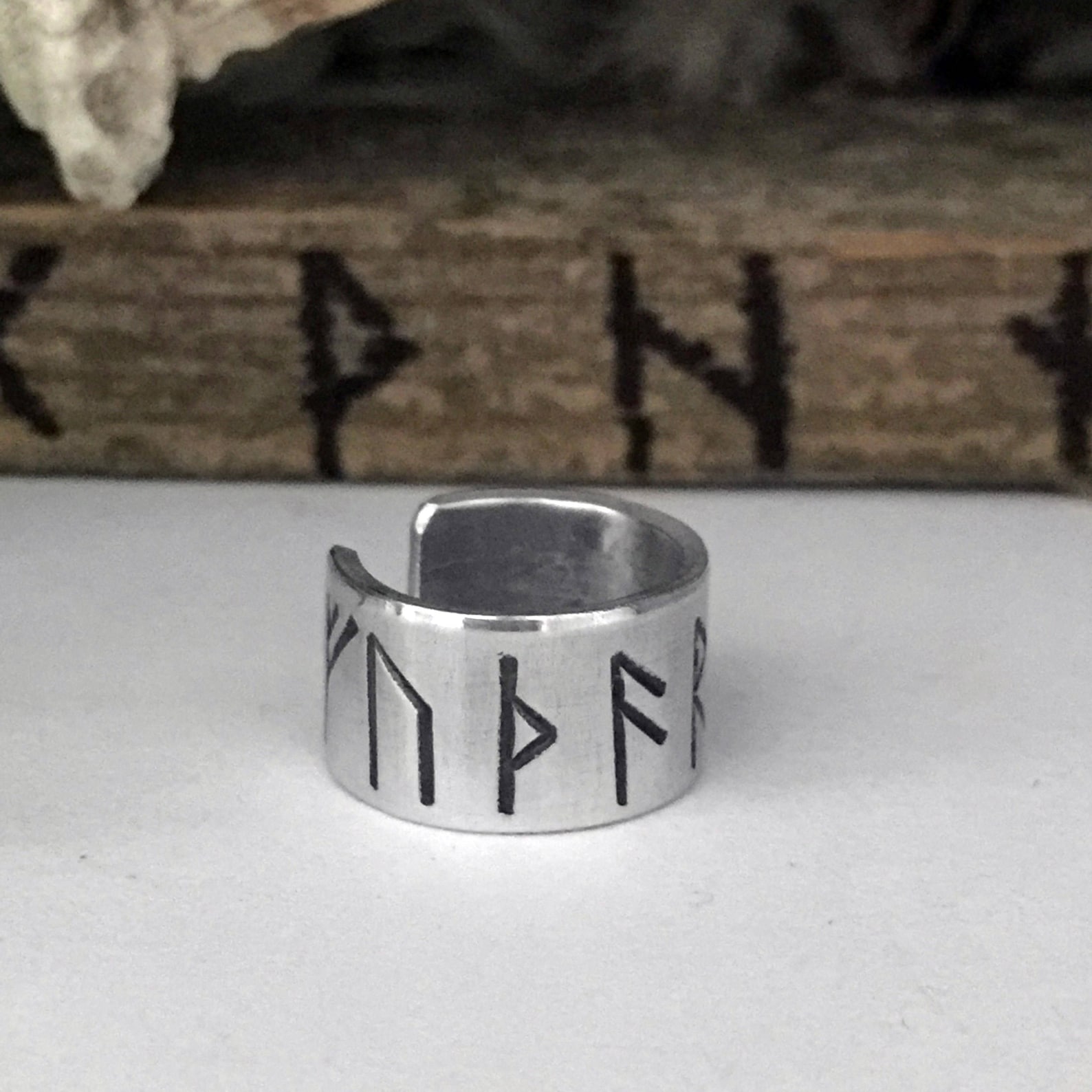 Viking Ear Cuff Custom Elder Futhark Runes Viking Beard Bead Viking ...