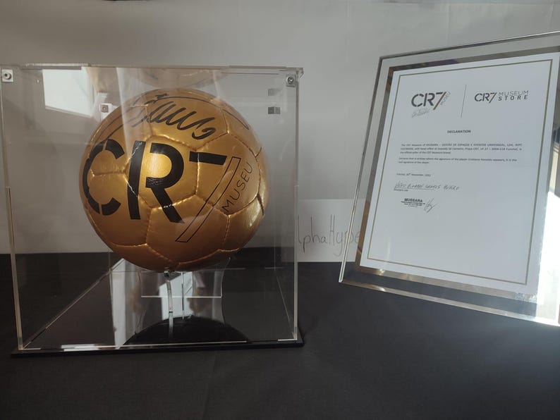 Cristiano Ronaldo Gold Limited Edition Football With Autograph ...