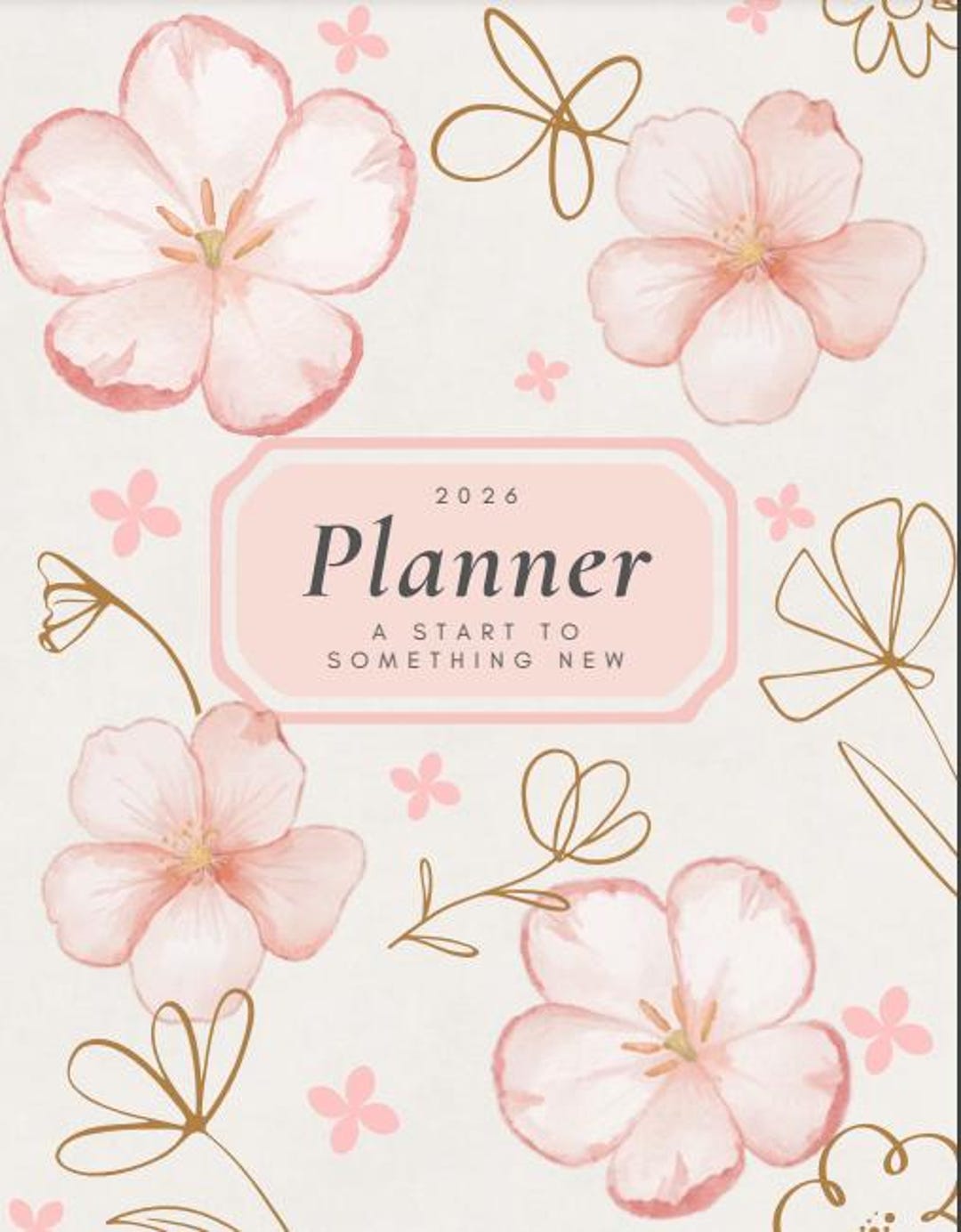 Pink Floral Digital Planner - Etsy