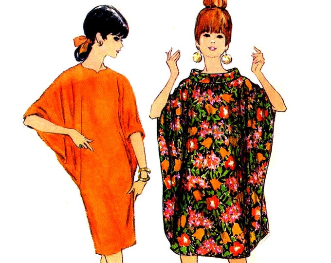 Mod 1960s Batwing Dresses Sewing Pattern Mccalls 9149 Slim or Loose ...