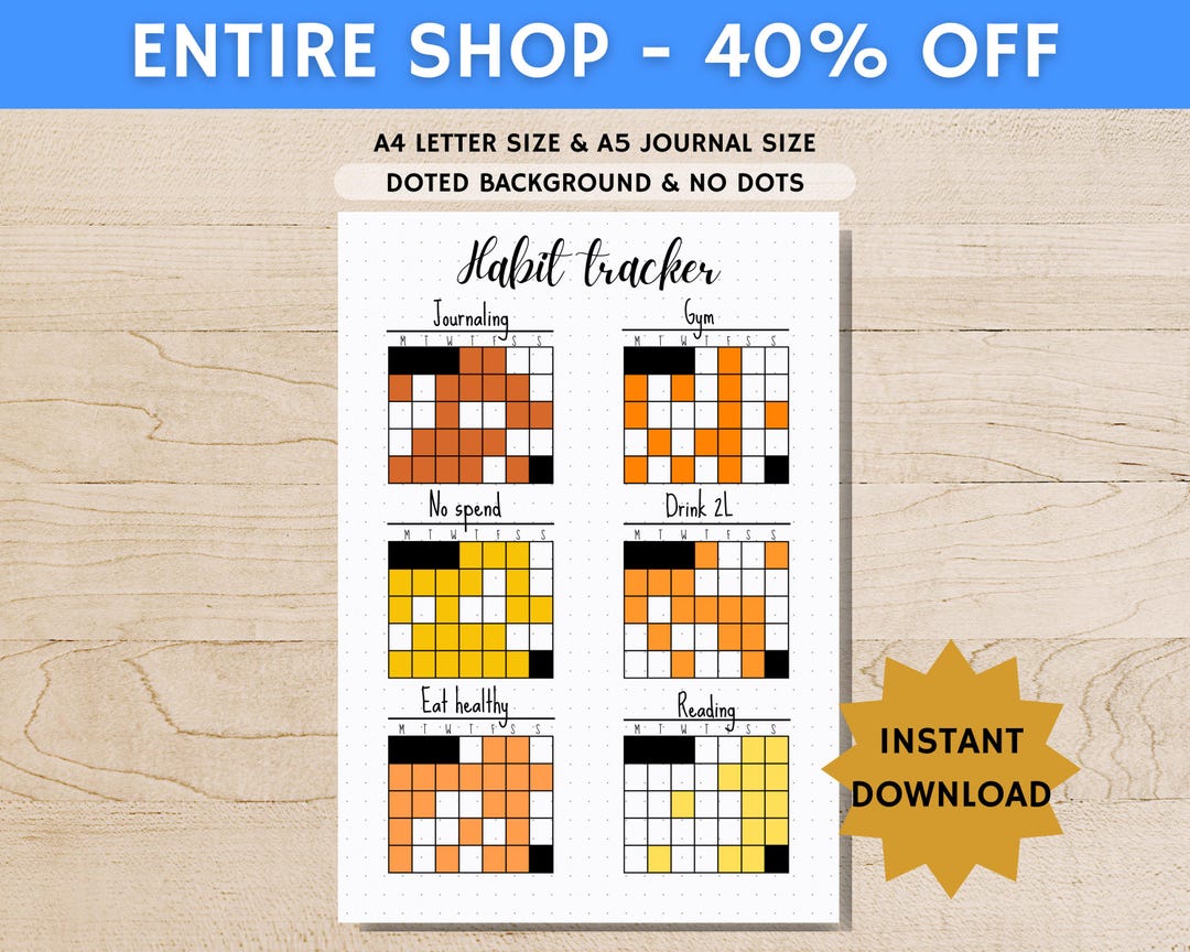 Habit Tracker - Hobby Tracker - PRINTABLE Journal Page - Hobby Journal ...