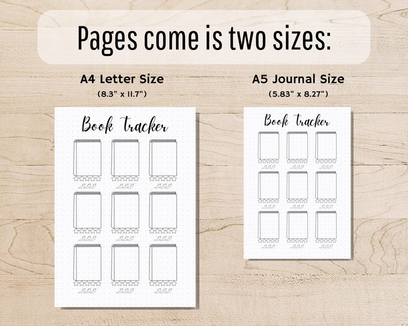 Book Tracker - PRINTABLE Journal Page - Book Journal - Reading Log ...
