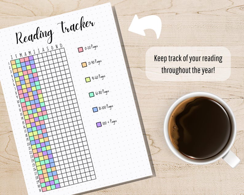 Reading Tracker - PRINTABLE Journal Page - Planner Page - Book Journal ...
