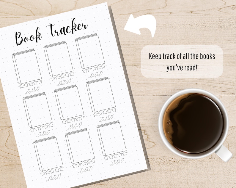 Book Tracker - PRINTABLE Journal Page - Book Journal - Reading Log ...