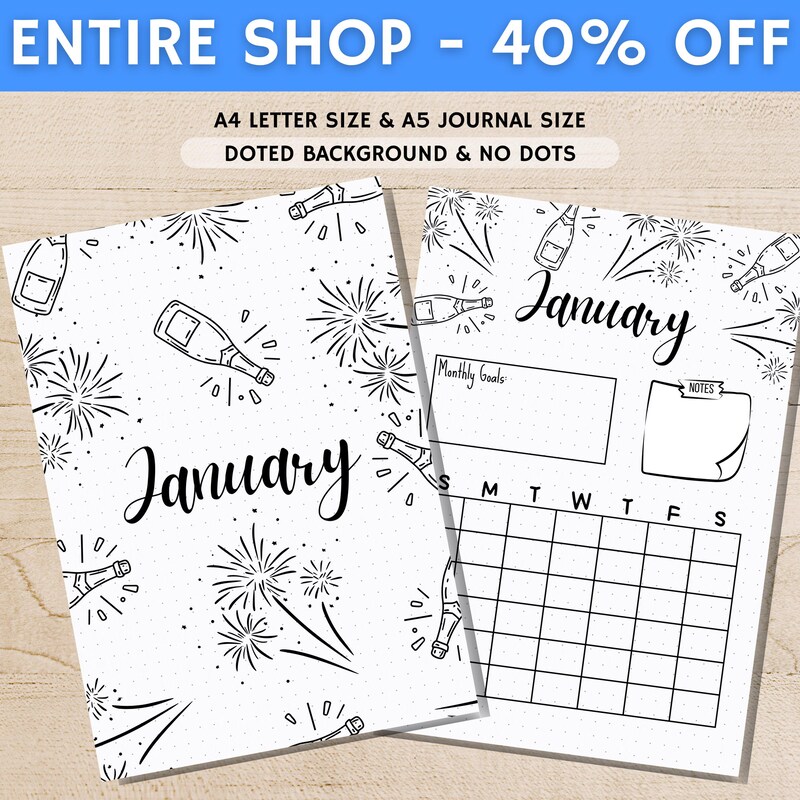January Cover Page - Etsy
