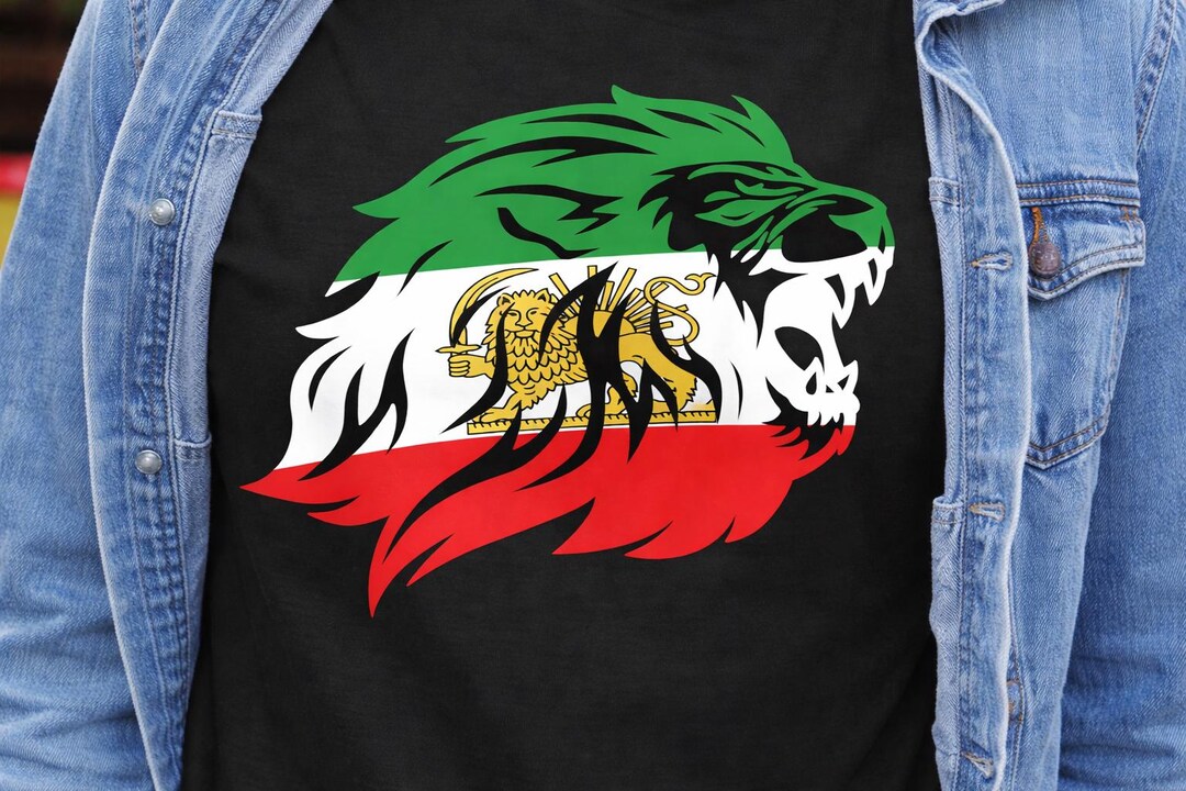 Lion of Iran Flag Art | Persian Pride Shirt Design (SVG, PNG Digital ...