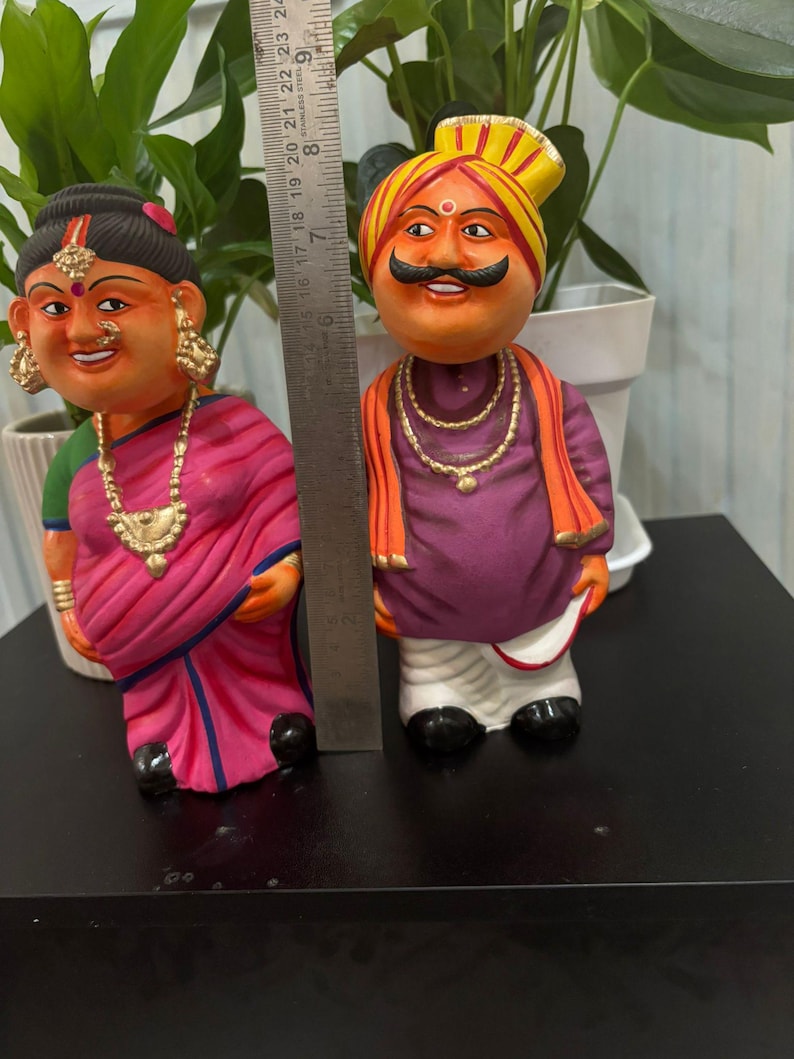 Handcrafted Indian Bobblehead Couple | Traditional Home Decor Showpiece ...