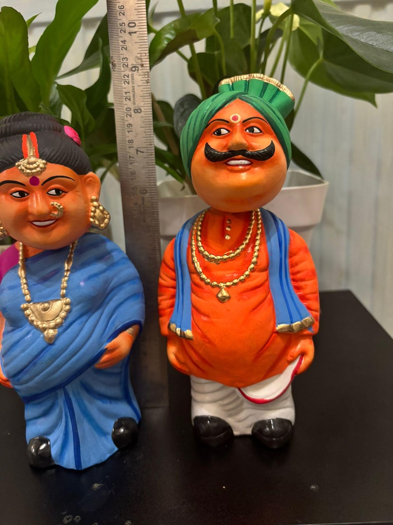 Handcrafted Indian Bobblehead Couple | Traditional Home Decor Showpiece ...