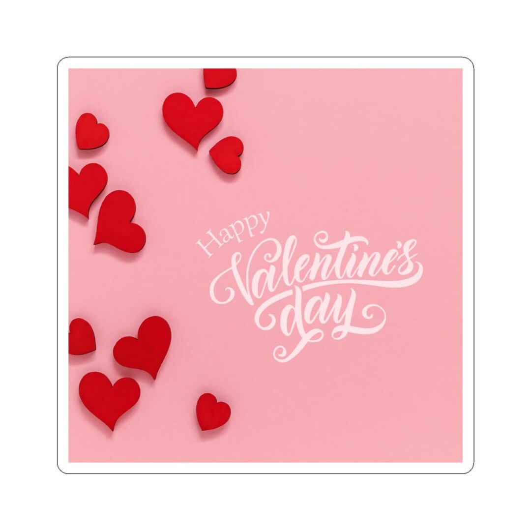 Happy Valentine's Day Script Sticker - Etsy