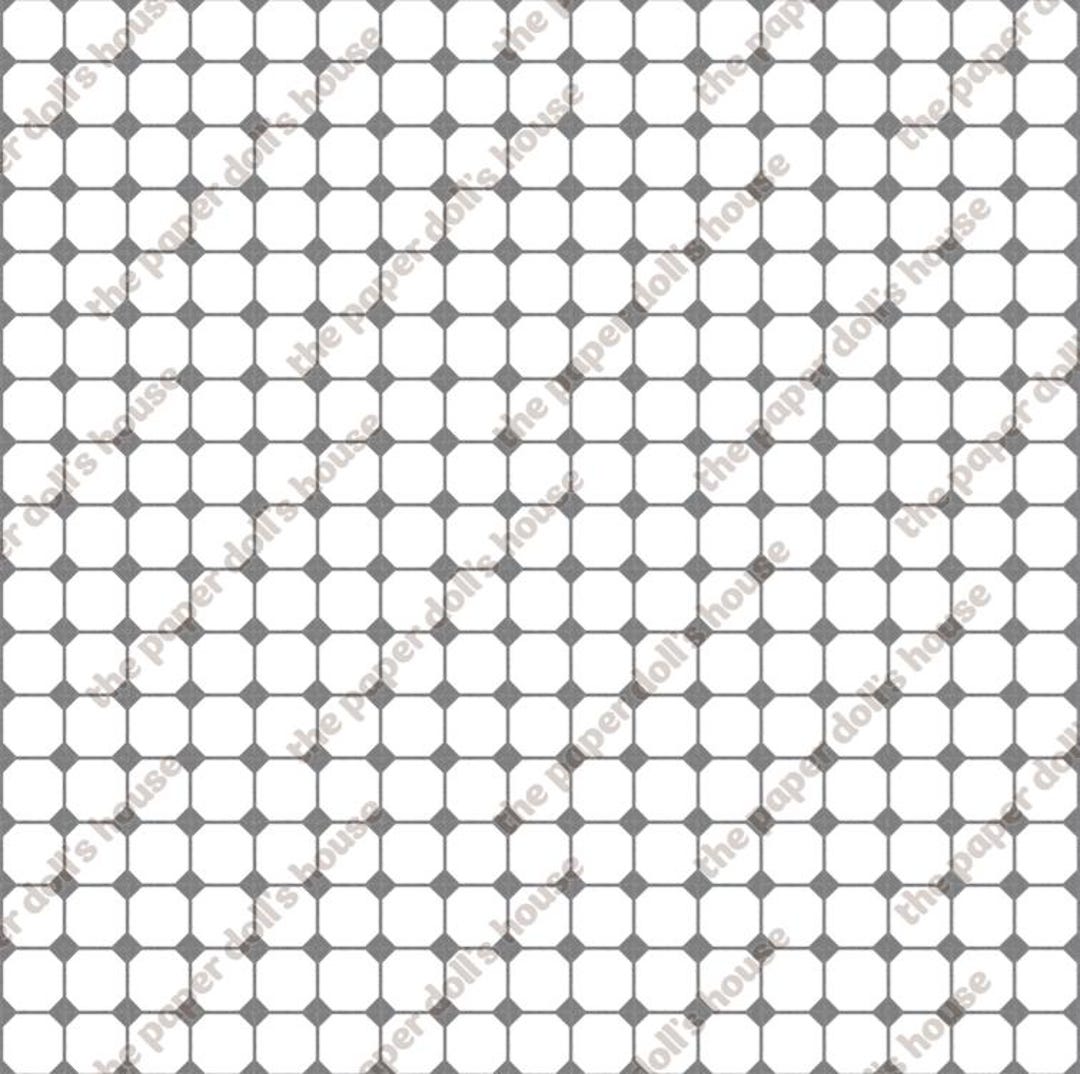 Octagonal Tile Printable Doll's House Flooring - A3 Sheet - Etsy