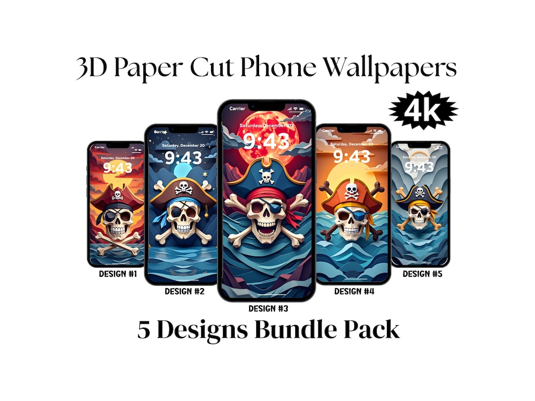Cartoon Skull Pirate Phone Wallpaper - 4K Ultra HD for iPhone and ...