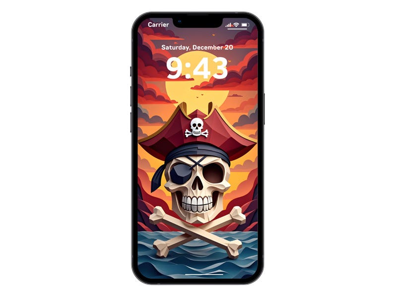 Cartoon Skull Pirate Phone Wallpaper - 4K Ultra HD for iPhone and ...