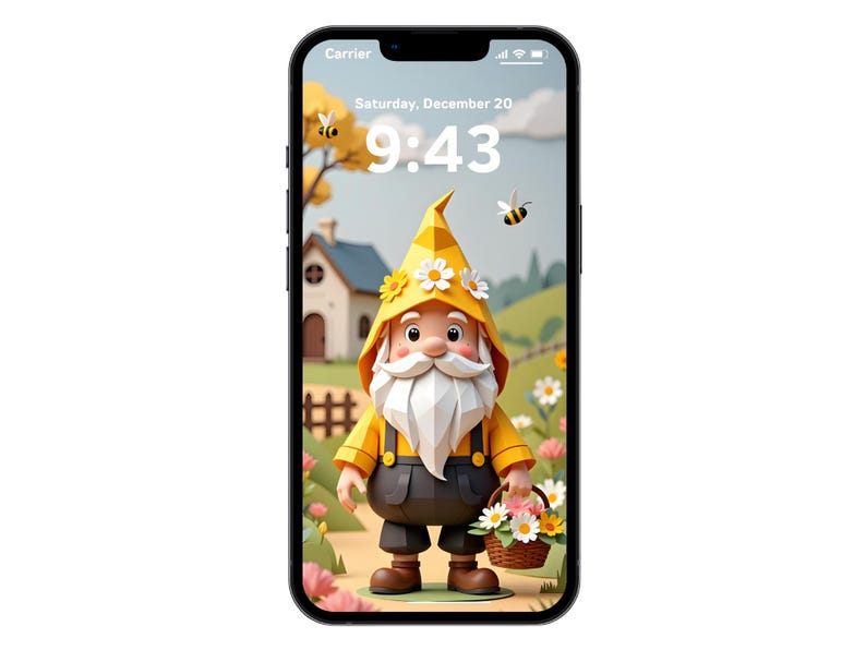 Honey Bee Gnome Phone Wallpaper - 4K Ultra HD for iPhone and Android ...