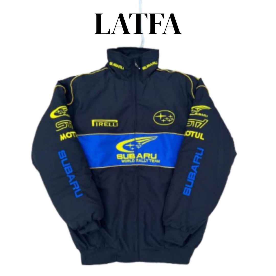 Subaru Racing F1 Jacket Embroidered Zip-up Street Wear Style - Etsy