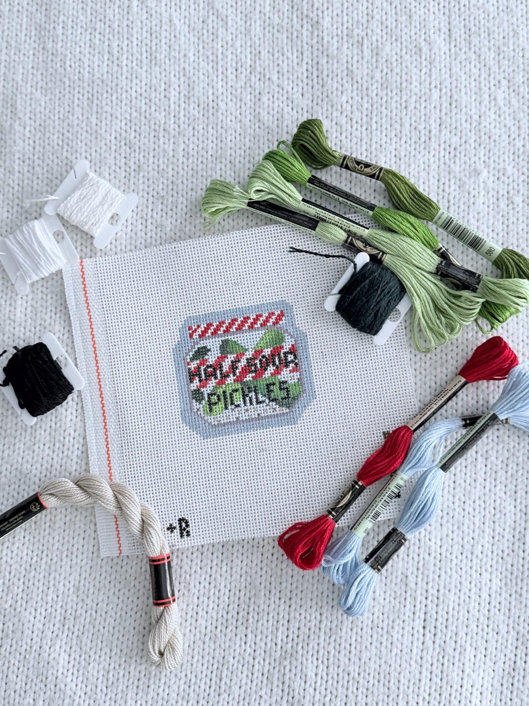 Half Sour Pickles Needlepoint Canvas, Hand-painted Deli Ornament - Etsy