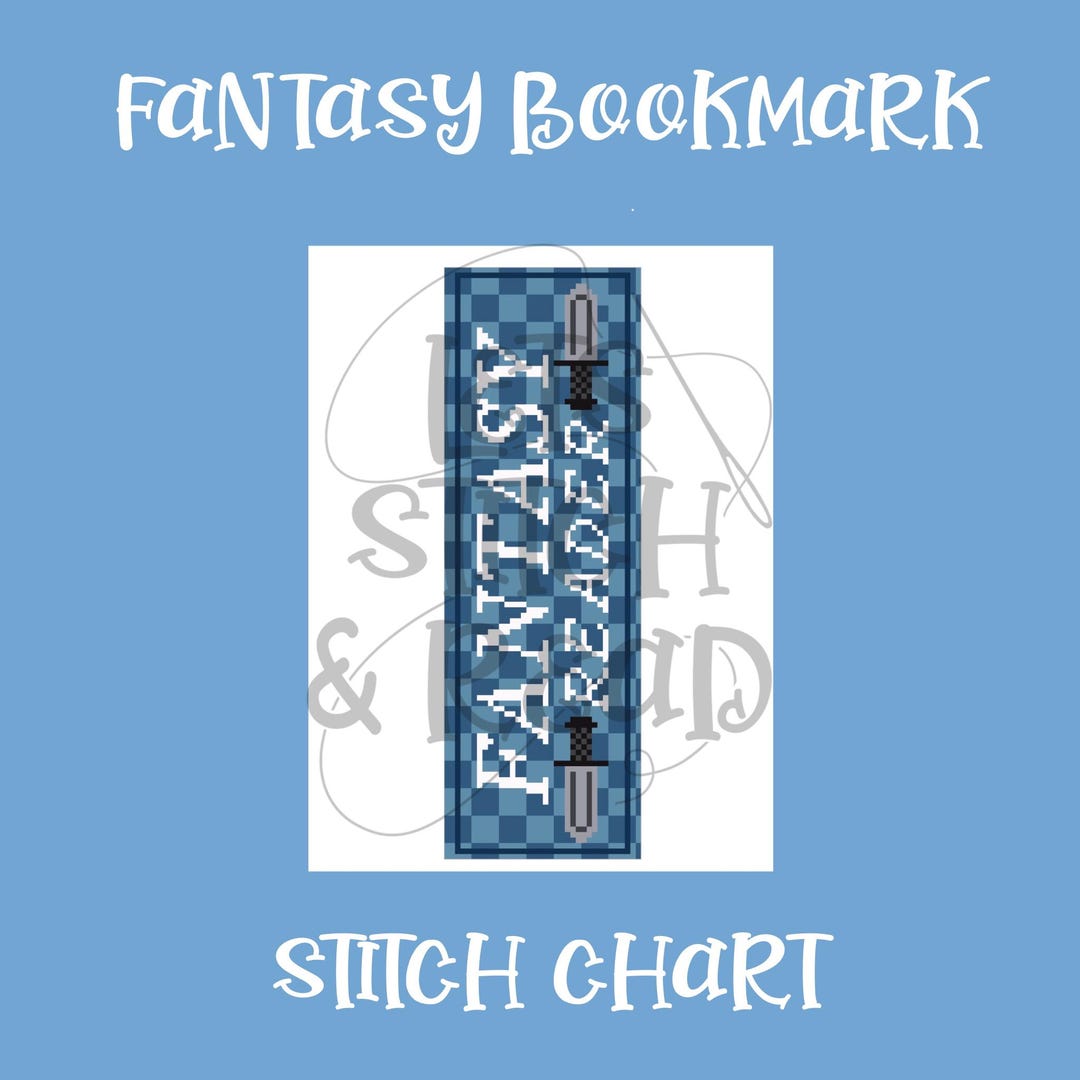 Fantasy Reader Bookmark Needlepoint Chart (digital PDF) - Etsy