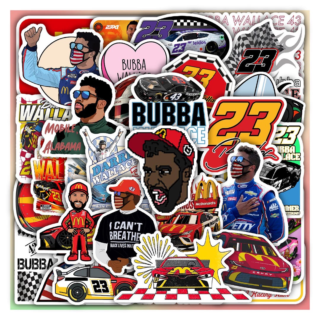 Bubba Sticker Sheet Wallace- Stock Car Racing , Racing Fan Vinyl Decals ...