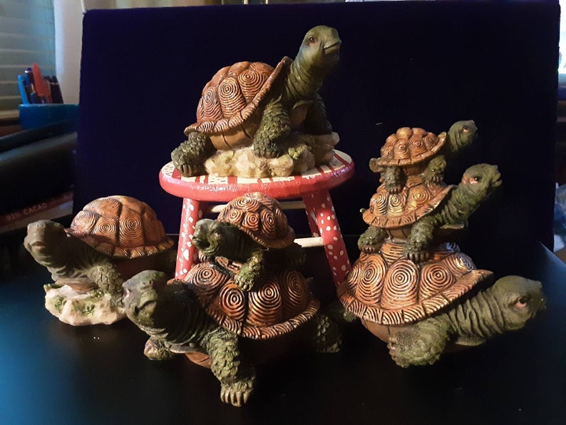 Turtle, Turtle Stack, Land Turtles, 3-5 Inches Tall and Wide - Etsy