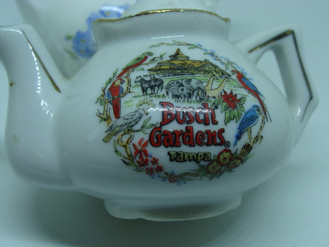 Mini Teapots, Souvenir Mini Teapots, Alaska's State Flower in Bone ...