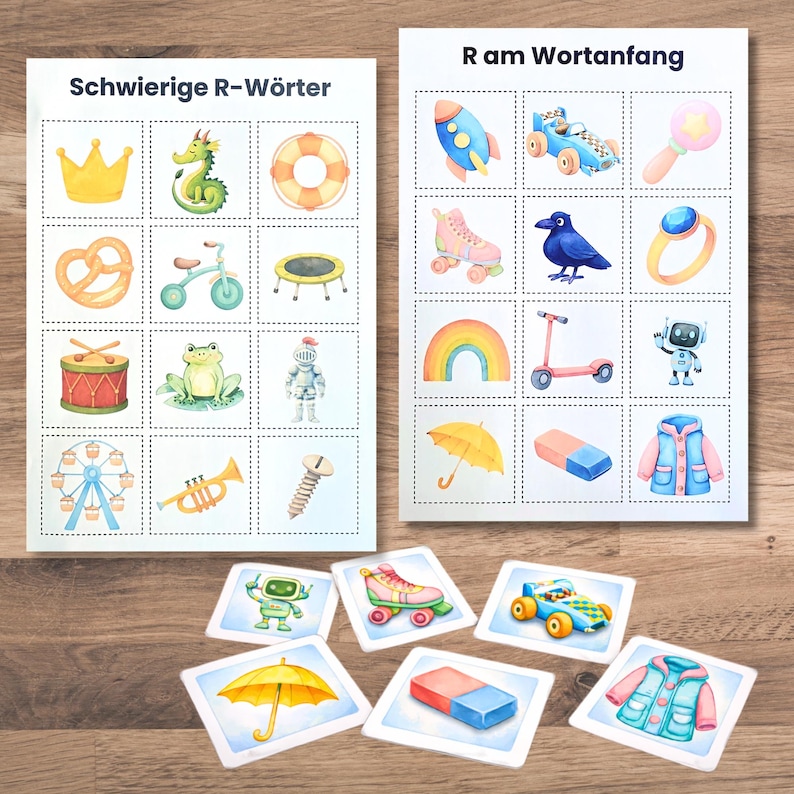 Apprendre à prononcer le son R pour les enfants – 36 cartes illustrées ...