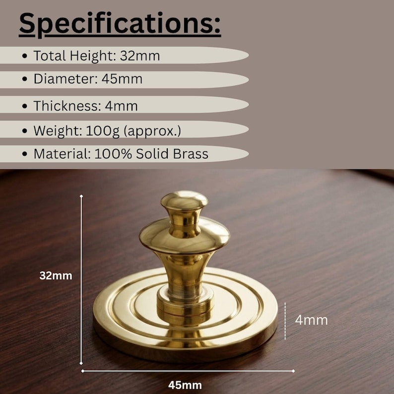 Handmade Solid Brass Paperweight -unique Minimalist Desk Accessory ...
