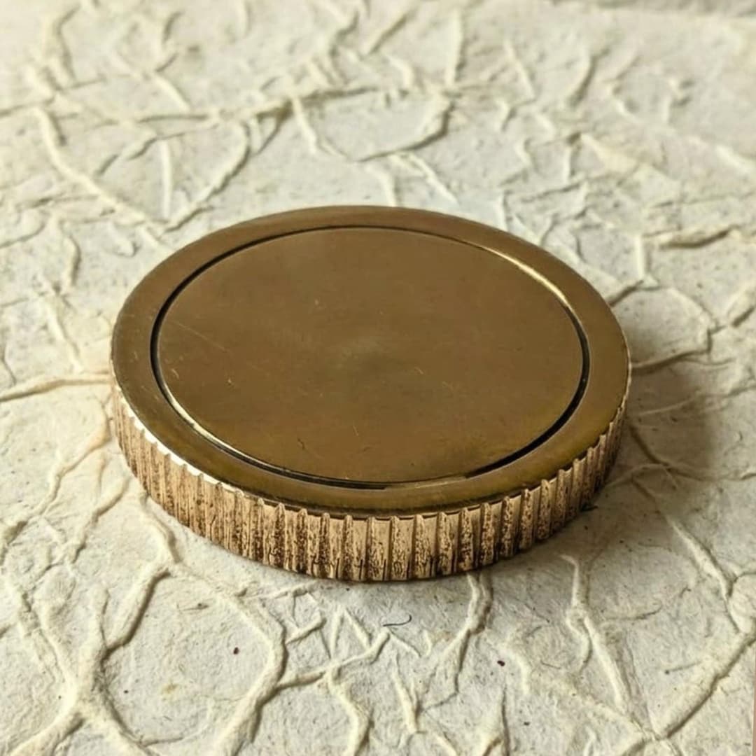 Solid Brass Paperweight – Heavy Polished Desk Decor, Modern Antique ...