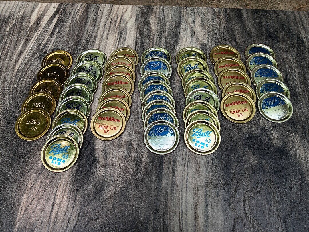 Vintage Snap Lids for Canning Jars - Ball Jar Snap Lid - Kerr Jar Snap ...