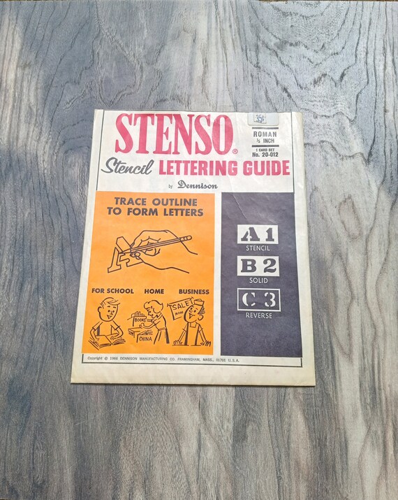 Vintage Stenso Stencil Lettering Guide 1966 | Etsy