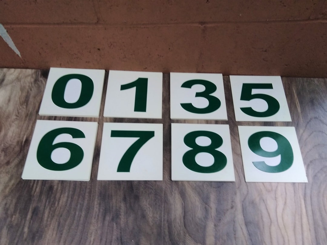 Vintage Green Scoreboard Numbers - Plastic Number Tiles - Etsy