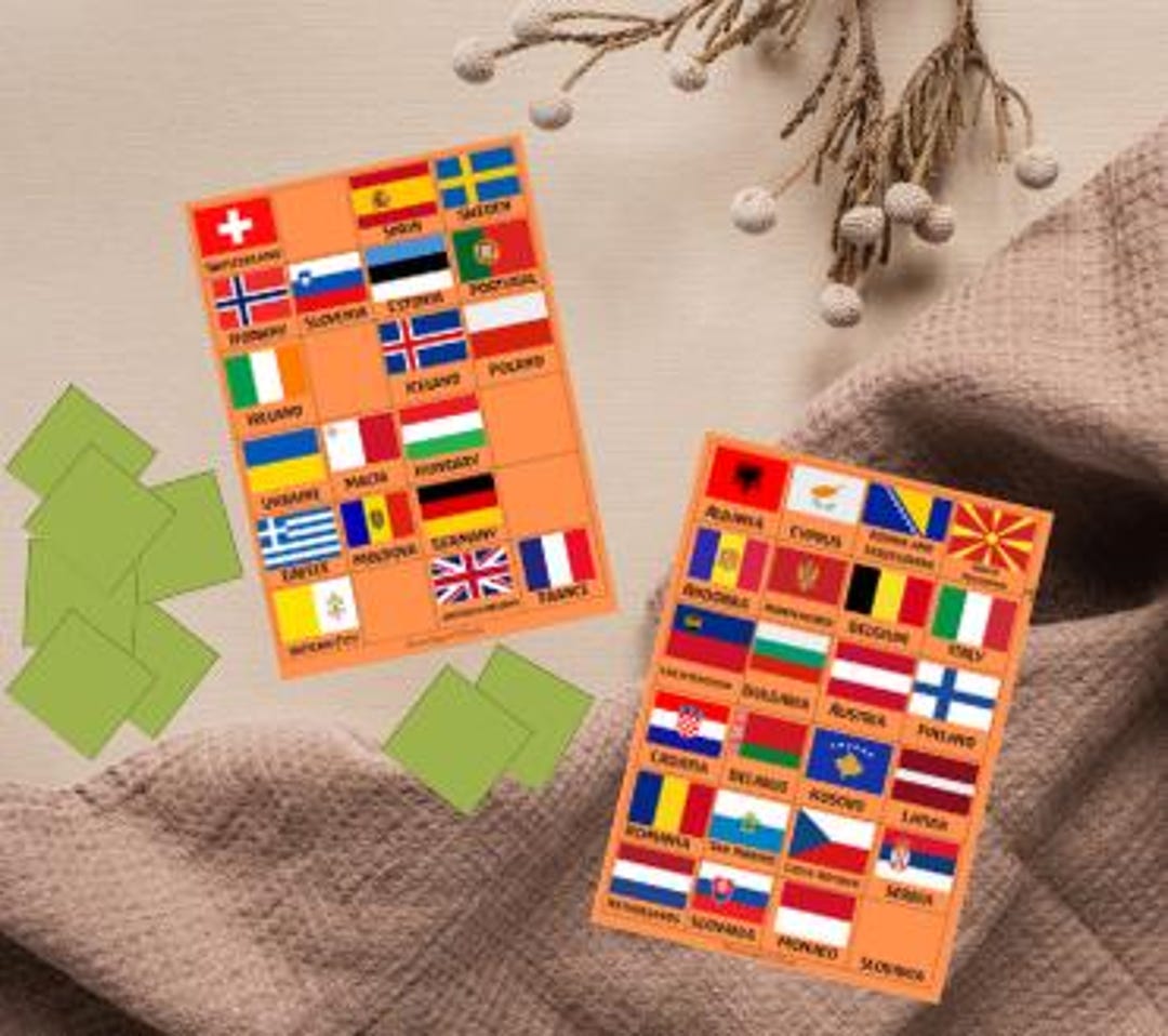 Europe Bingo – Countries & Flags | Educational Geography Game ...