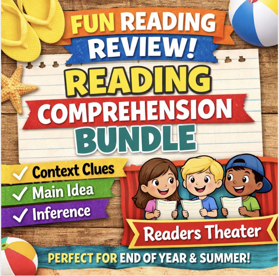 3rd Grade Reading Comprehension Bundle | Readers Theater Context Clues ...
