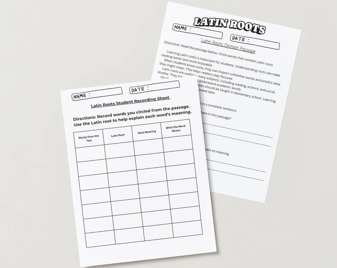 Greek and Latin Vocabulary Passages Bundle Root Word Reading Activities ...