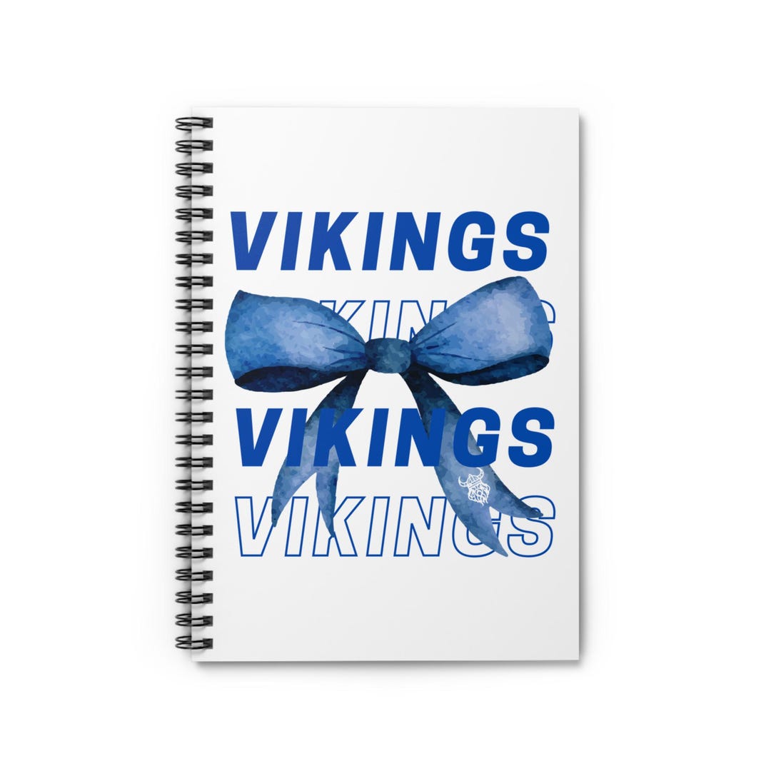 Vikings Blue Bow Spiral Notebook Ruled Journal for Fans & Students - Etsy