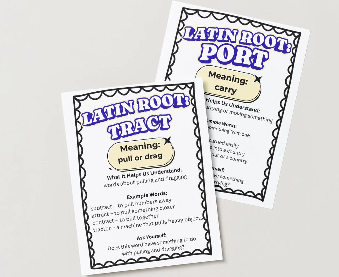Greek and Latin Root Words Anchor Charts Roots Vocabulary Posters Word ...