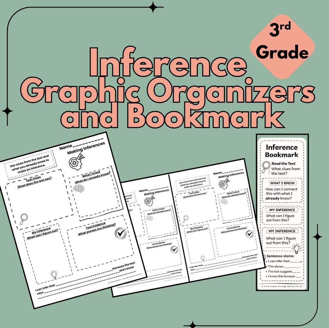 Inference Graphic Organizer Bookmark Reading Comprehension Tools Text ...