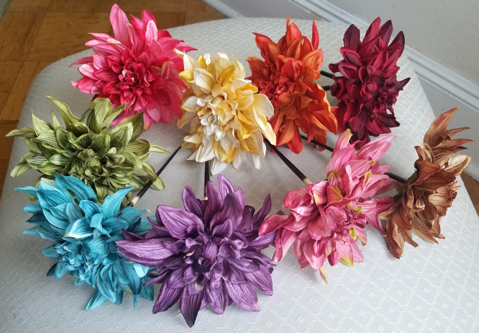 Dahlia Quill Hair Stick 10 Colors - Etsy