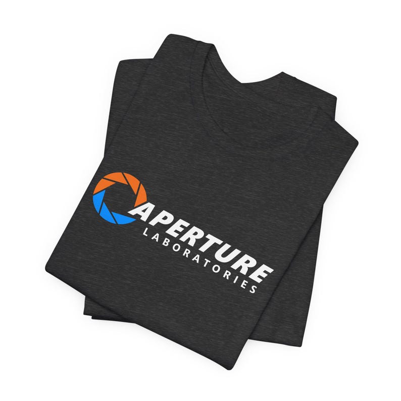 Aperture Laboratories T-shirt, GLADOS Aperture Labs Logo Tee, Video ...