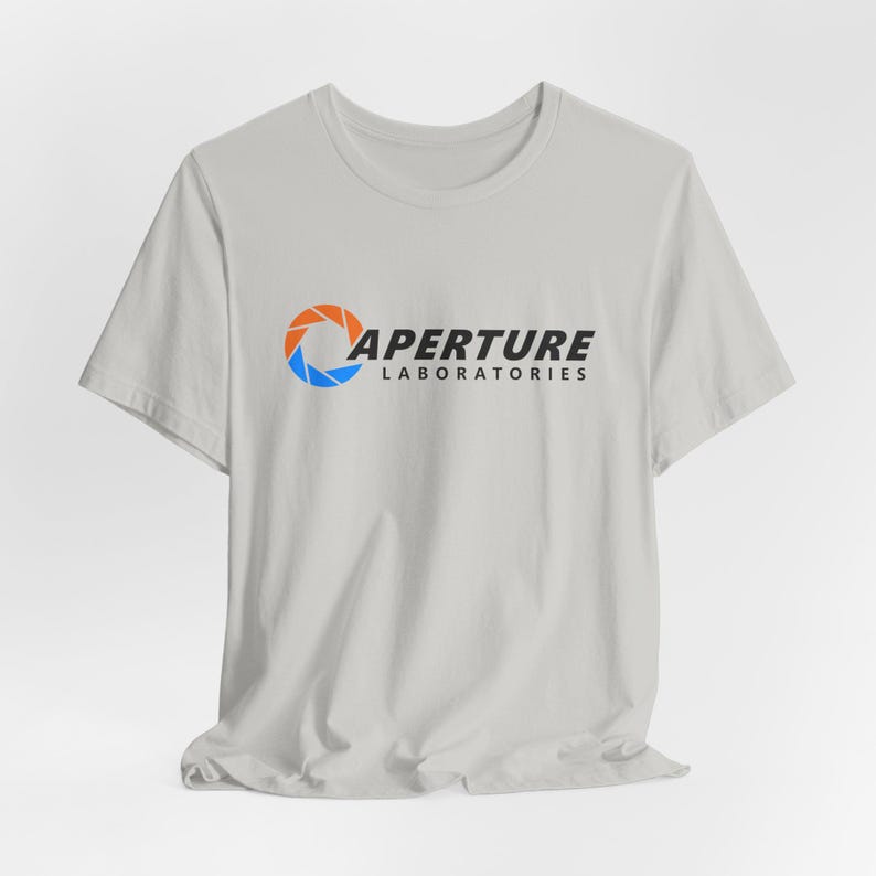 Aperture Laboratories T-shirt, GLADOS Aperture Labs Logo Tee, Video ...