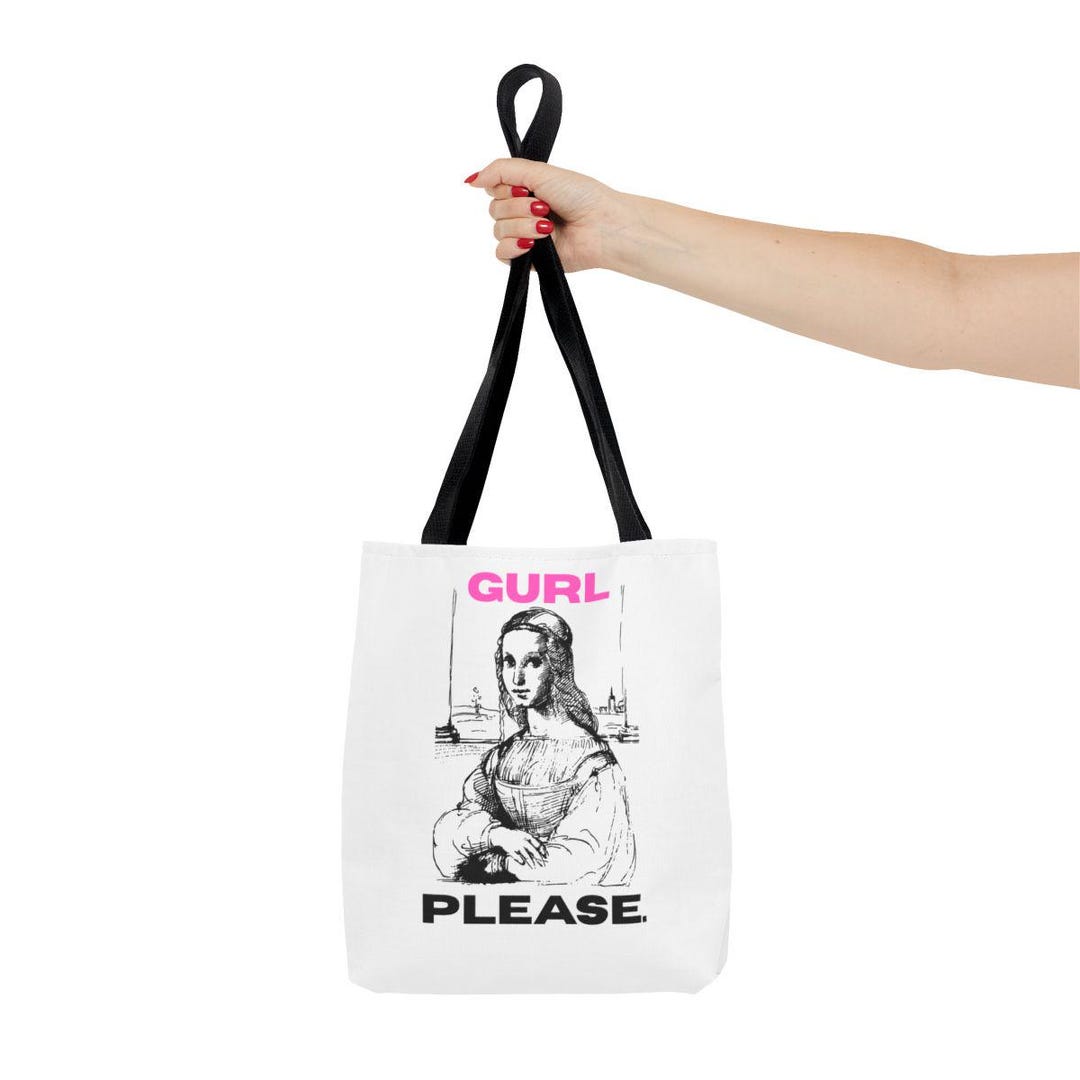 Gurl Please Sketch Tote Bag | Modern Minimalist Text Illustration - Etsy