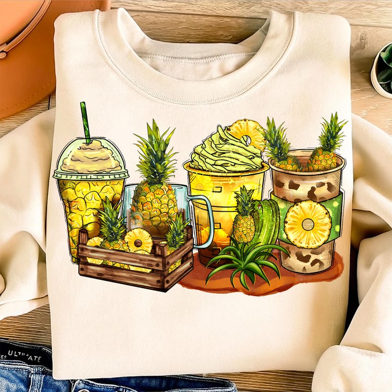 Pineapple Png, Tropical Coffee Png, Farm Fresh Pineapple Png, Summer ...