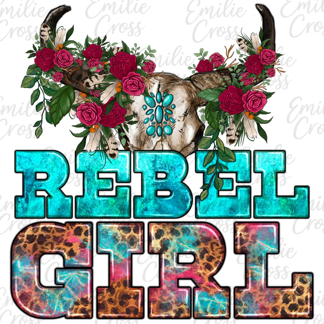 Western Rebel Girl Png, Cowgirl Skull Shirt Png, Boho Western Girl Png ...