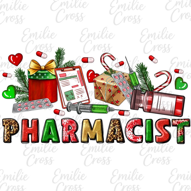 Christmas Pharmacist Png, Pharmacy Xmas Png, Funny Pharmacist Gift Png ...