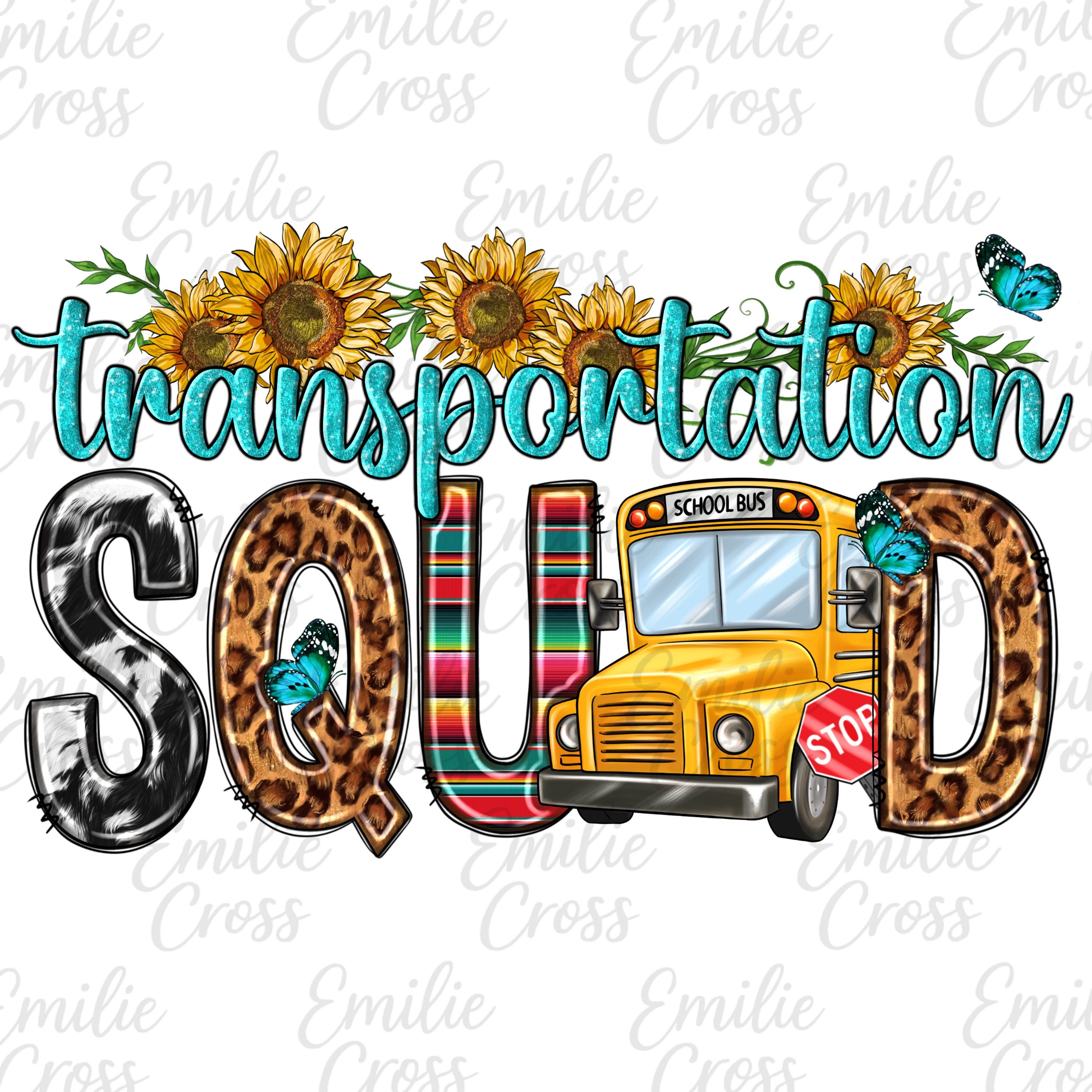Transportation Squad Png, School Bus Driver Png, Bus Driver Team Gift ...