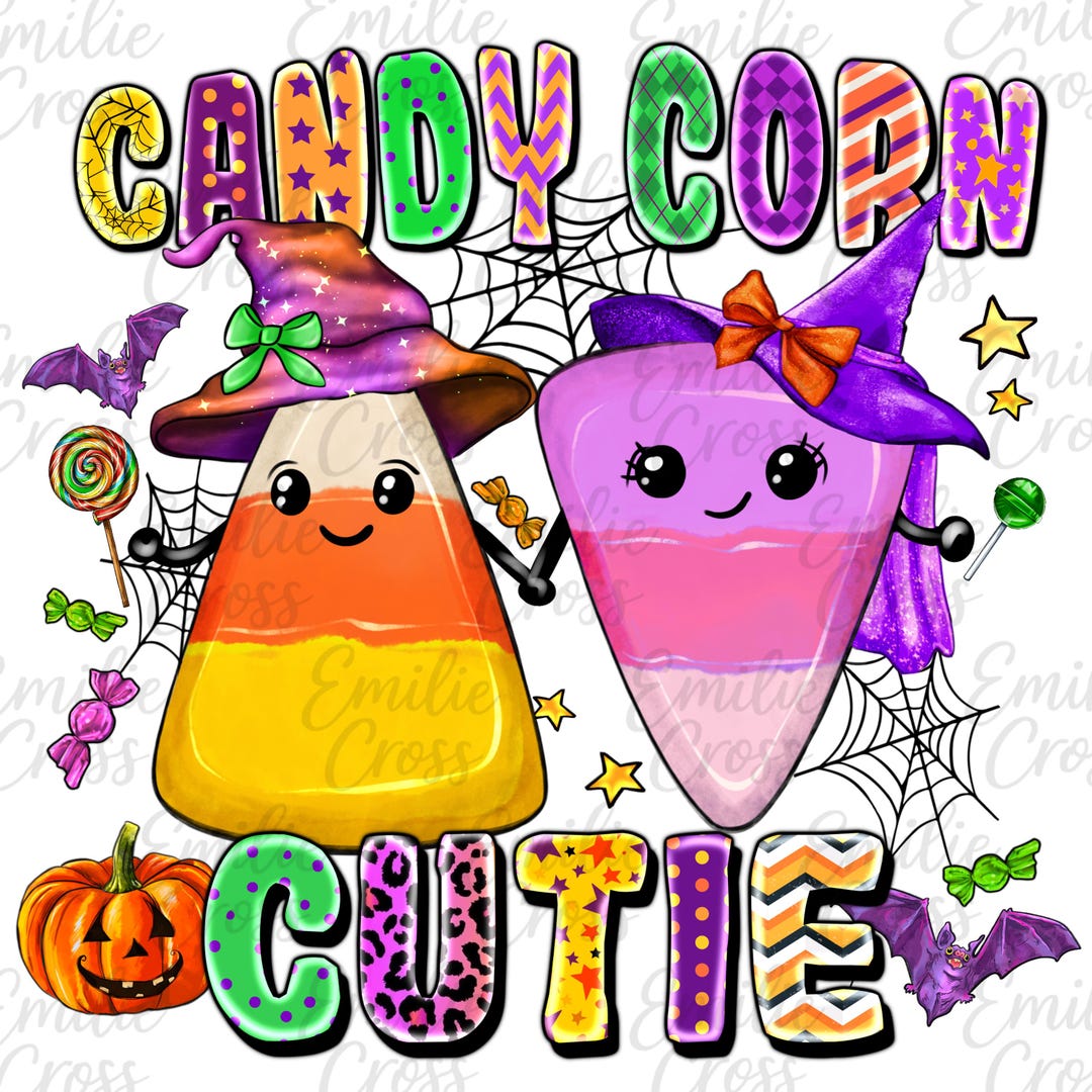 Candy Corn Cutie Png, Cute Halloween Png, Kawaii Candy Corn Png, Kids ...