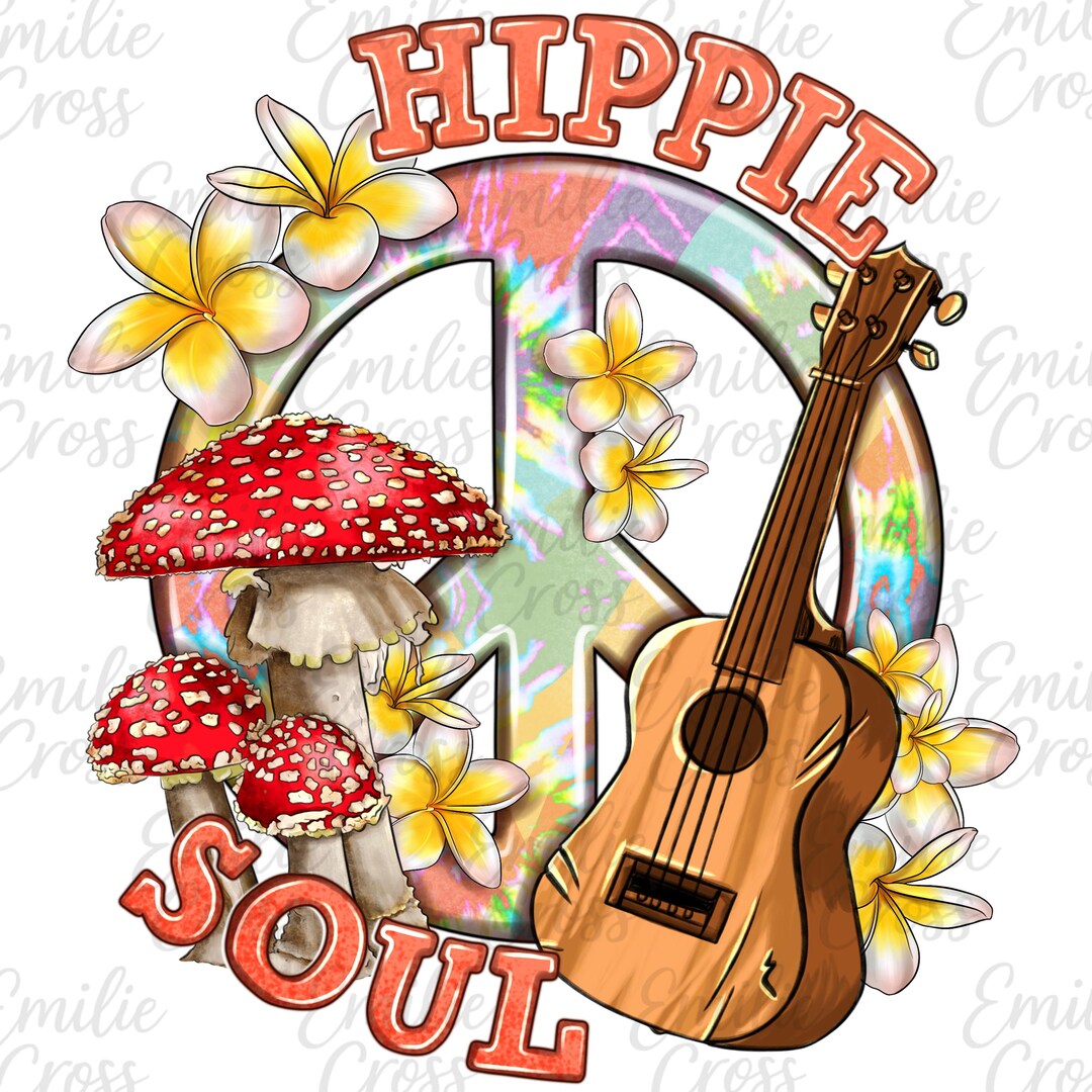 Hippie Soul Png, Peace and Love Design Png, Boho Retro Shirt Png ...