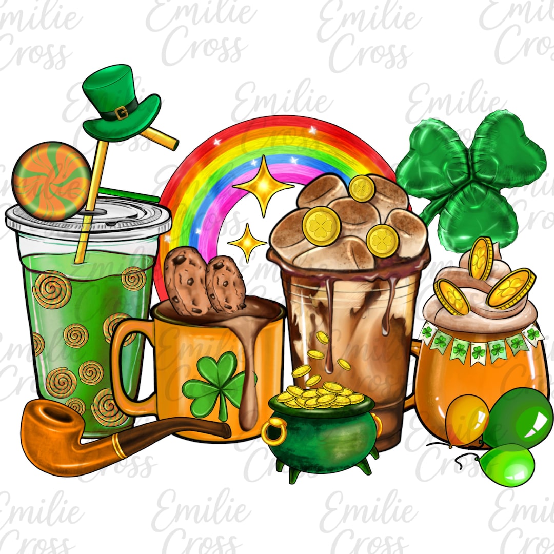 St Patricks Day Coffee Png, Irish Coffee Cup Png, Lucky Shamrock Drink ...
