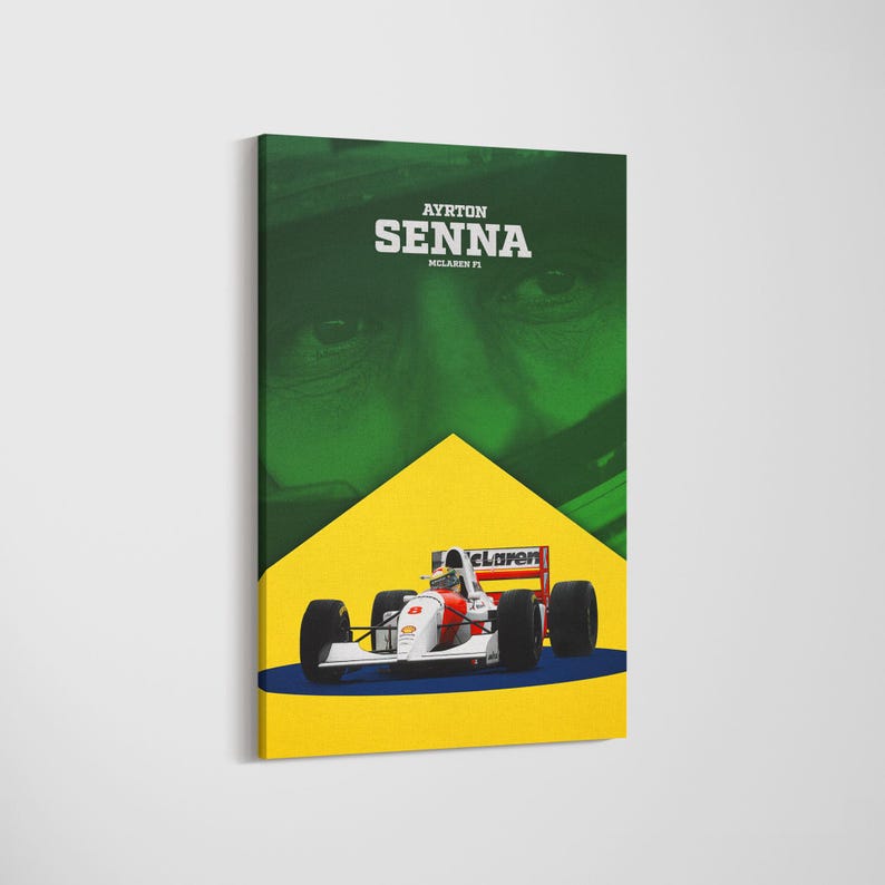 Ayrton Senna Mclaren F1 Canvas Print, Motorsport Wall Art - Etsy