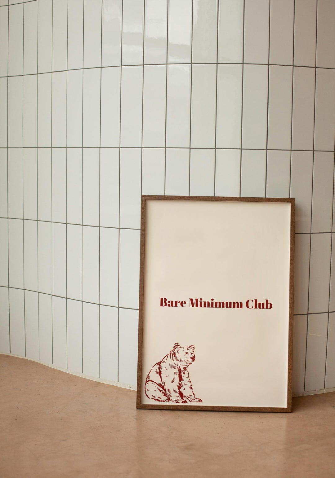 Big Bare Lazy Poster | Modern Quote Print | Relatable Wall Art ...